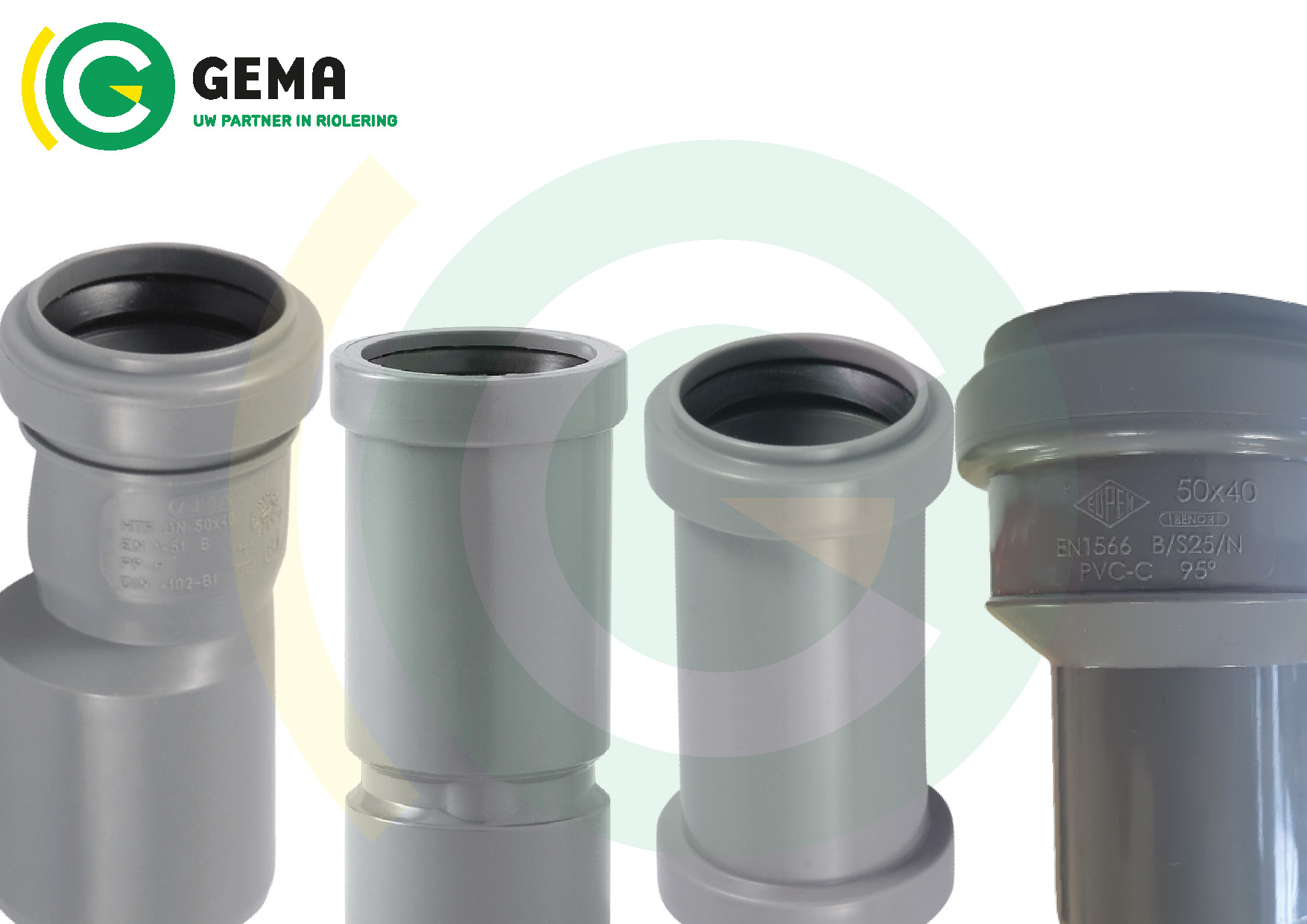 PVC binnenriolering grijs met lipring schuifmof Ø 75 mm Benor gekeurd