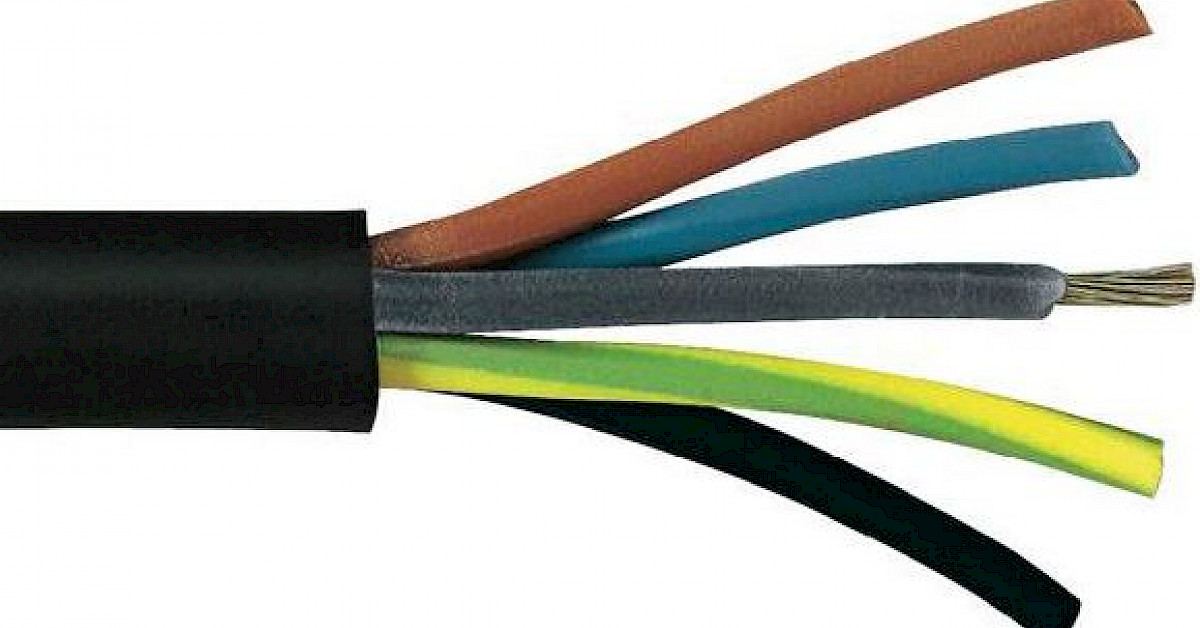 Flexibele neopreen kabel lineax h07rn-f 5g4mm² per meter